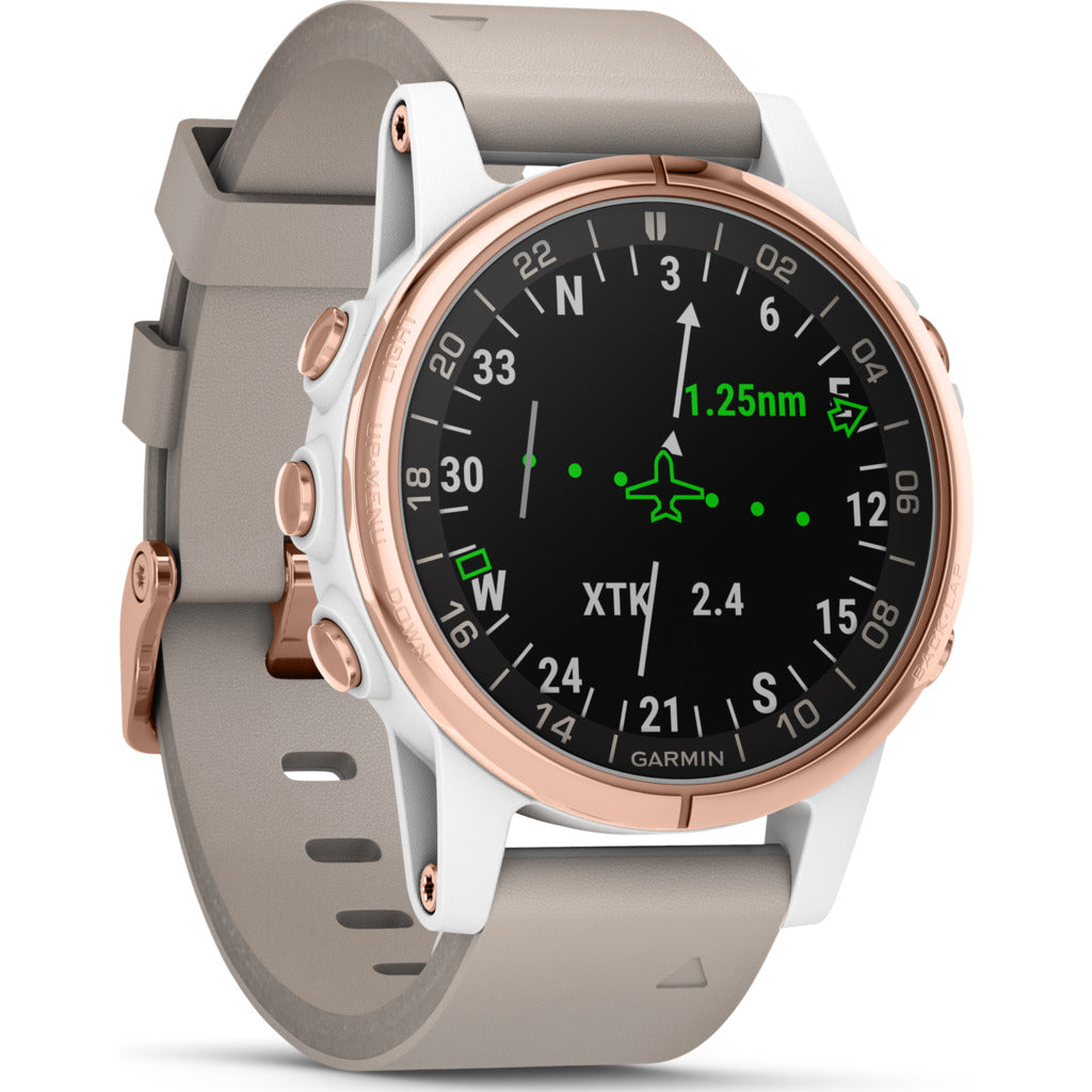 Garmin D2 Delta S Aviation GPS Watch | Rose Gold/Beige – Sportique