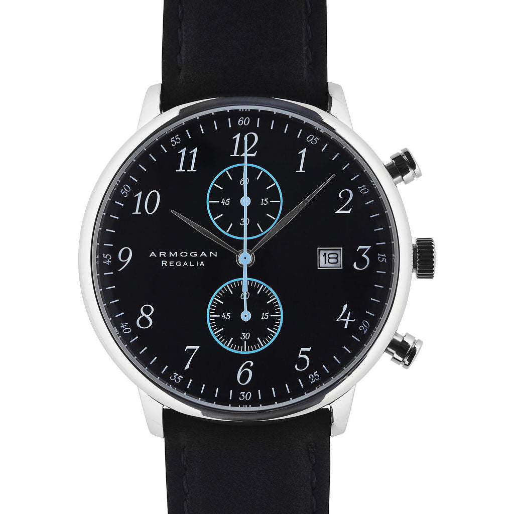 Armogan Regalia C-33 Chronograph Watch | Silver Black – Sportique