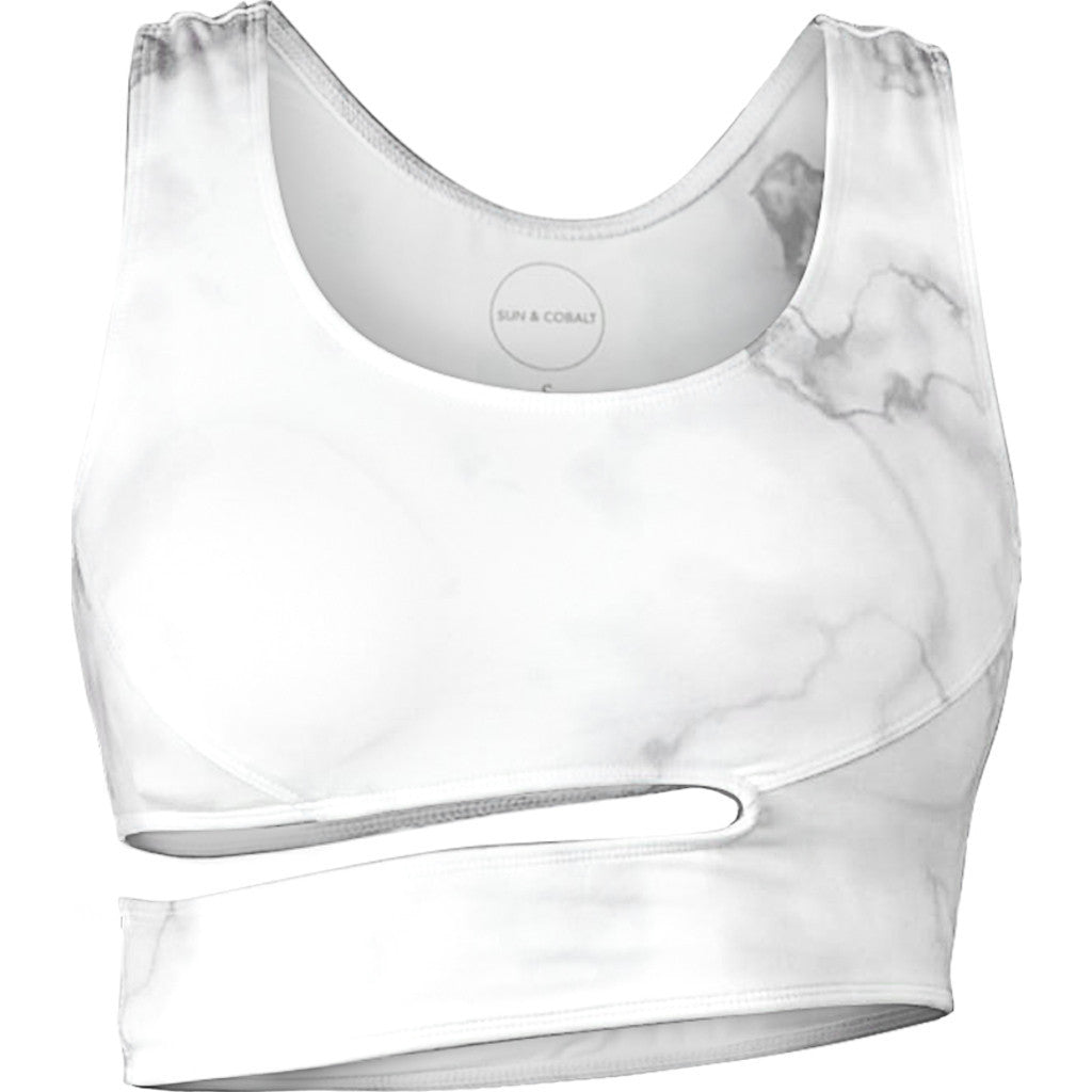 Sun & Cobalt Ash Sports Bra | Marble – Sportique