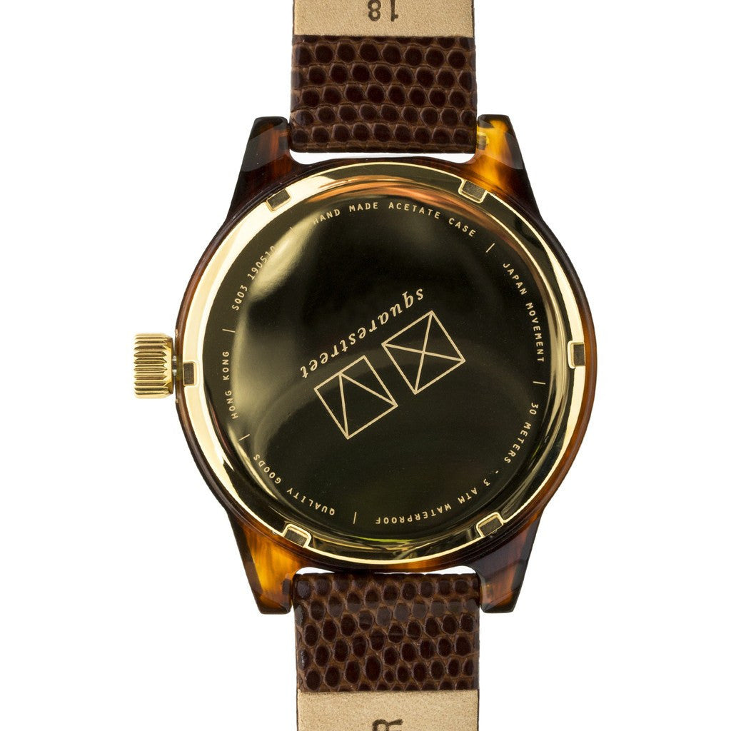 squarestreet Minuteman One Hand Watch Tortoise SQ03A-01 – Sportique
