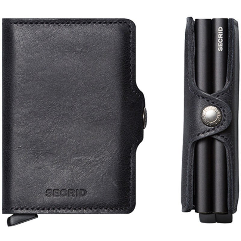 Secrid Twin Wallet Black | Snap Leather Wallet – Sportique