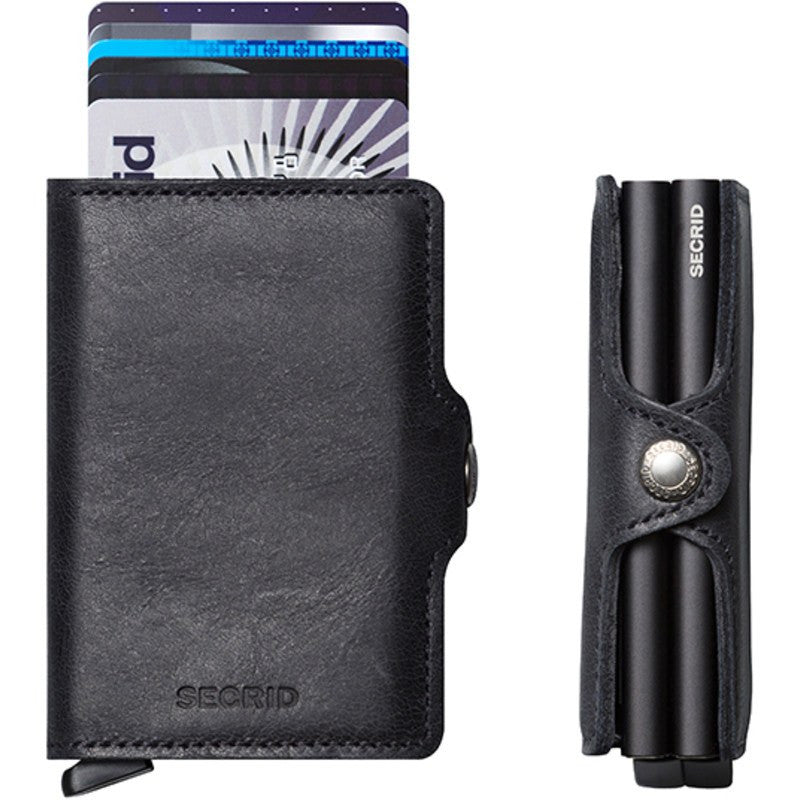 Secrid Twin Wallet Black | Snap Leather Wallet – Sportique