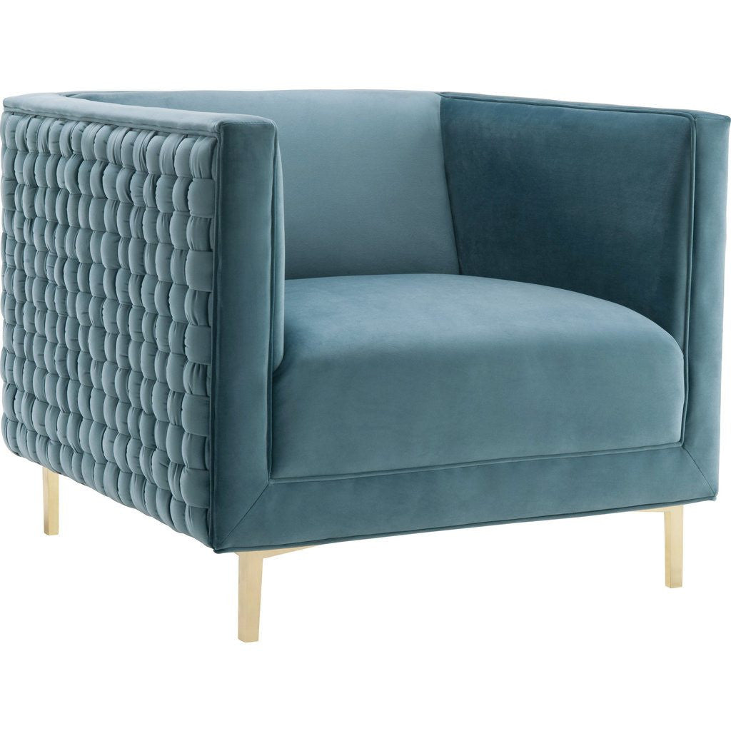 TOV Furniture Sal Woven Chair Sea Blue TOV-A150 – Sportique