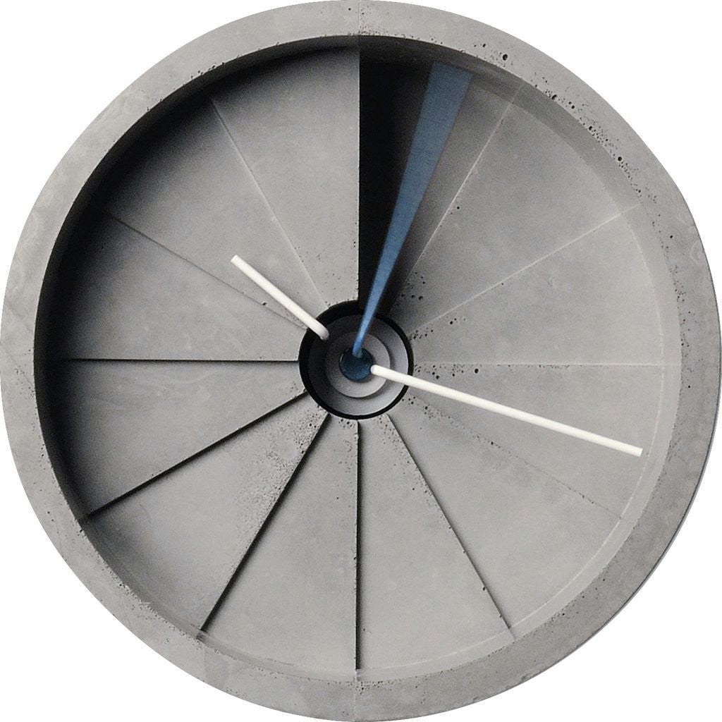22 Design 4th Dimension Concrete Wall Clock Blue / Gray – Sportique