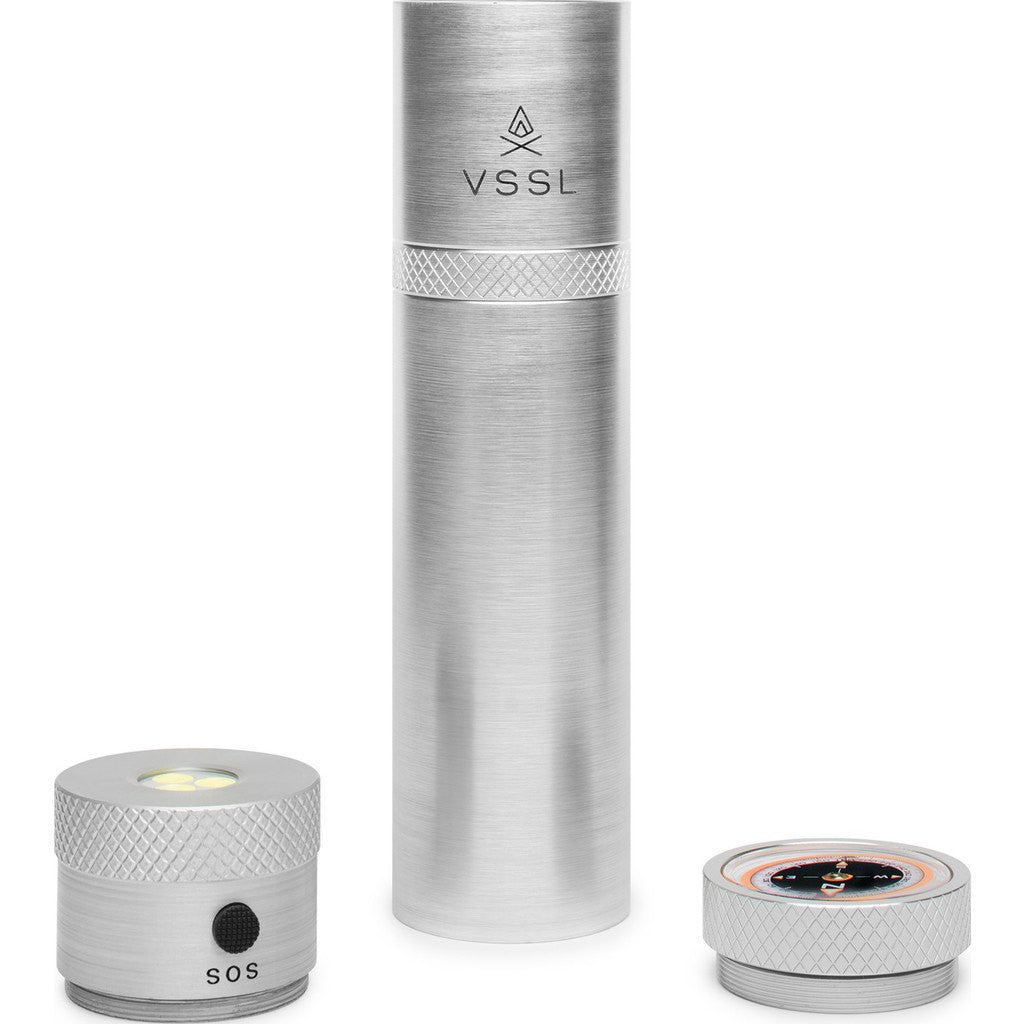 VSSL Waterproof Flashlight Cache Silver – Sportique