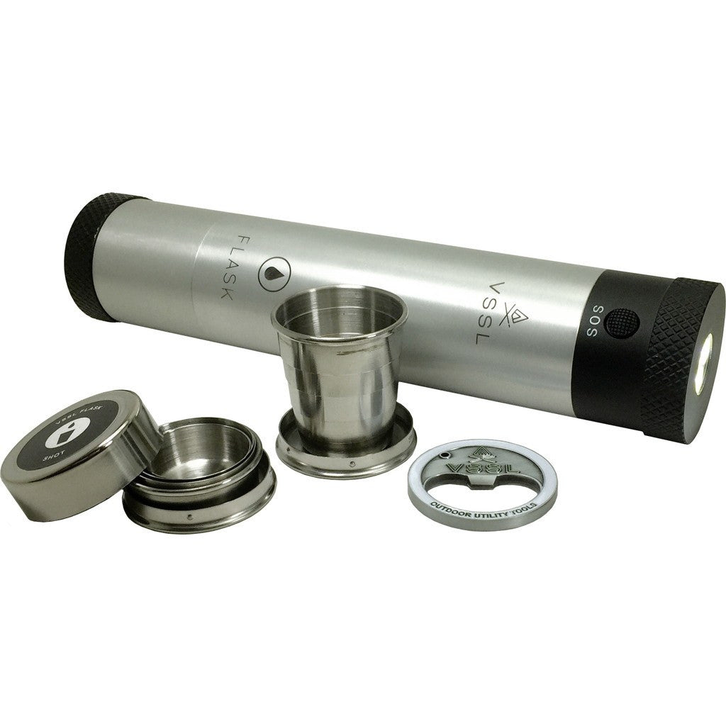 VSSL Flashlight Flask Silver – Sportique