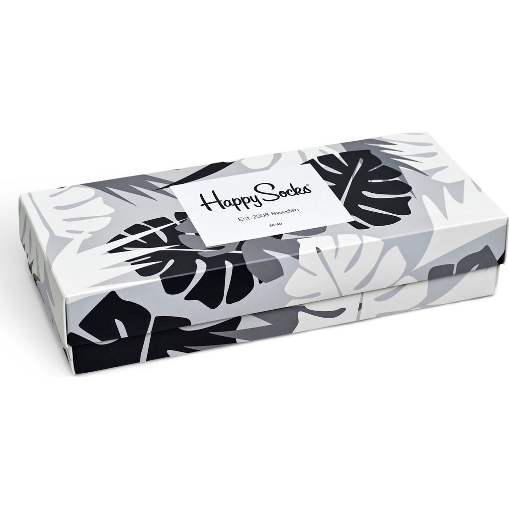 Happy Socks Tropical Sock Gift Box Black & White XBLW09-9002-009 ...