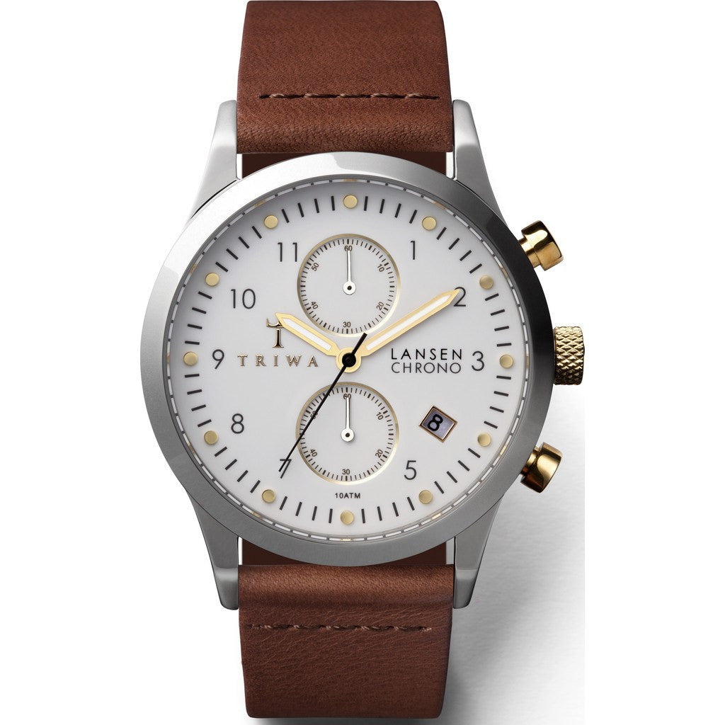 Triwa Ivory Lansen Chrono Watch Brown Classic LCST106-CL010212 – Sportique