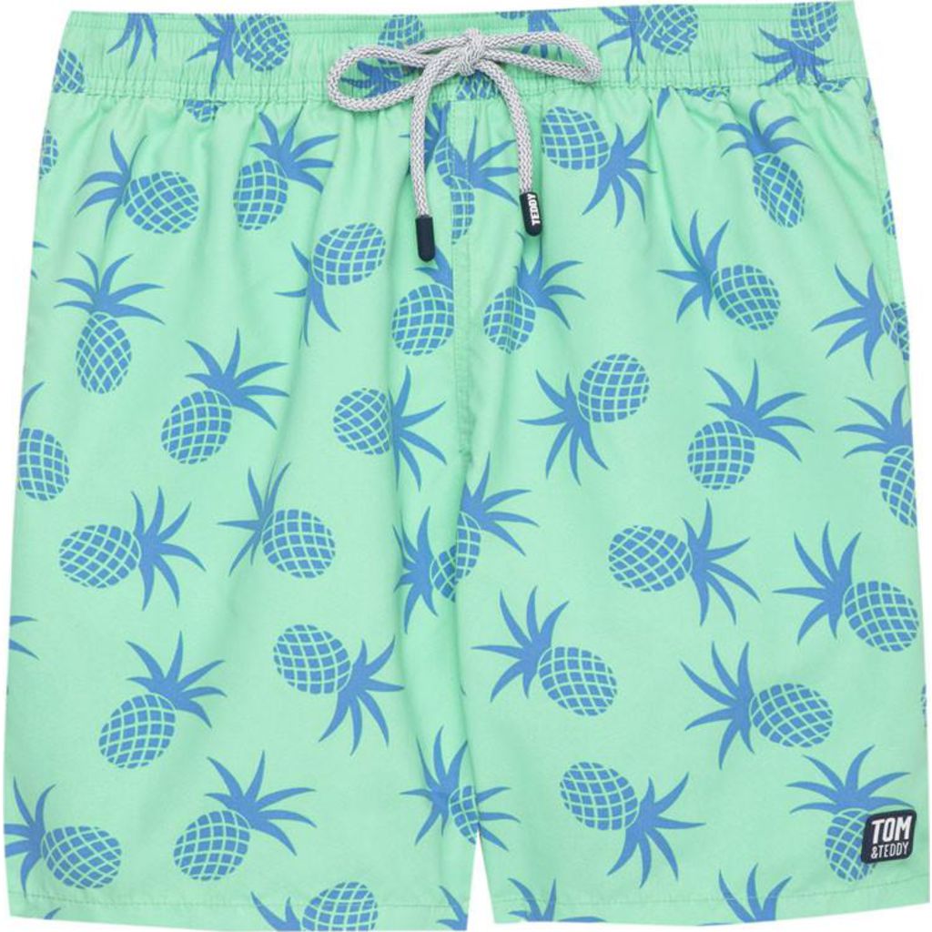 Tom & Teddy Men's Pineapple Swim Trunk Jade Green – Sportique