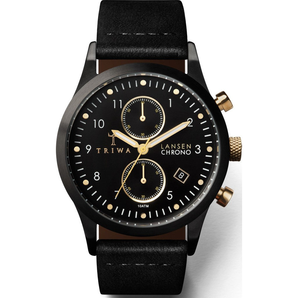 Triwa Midnight Lansen Chrono Watch Black Classic LCST108-CL010113 ...