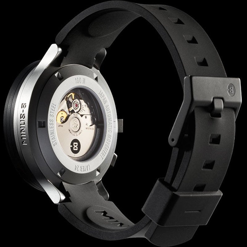 Minus-8 Layer 24 Automatic Watch Silver/Bright Silicone – Sportique