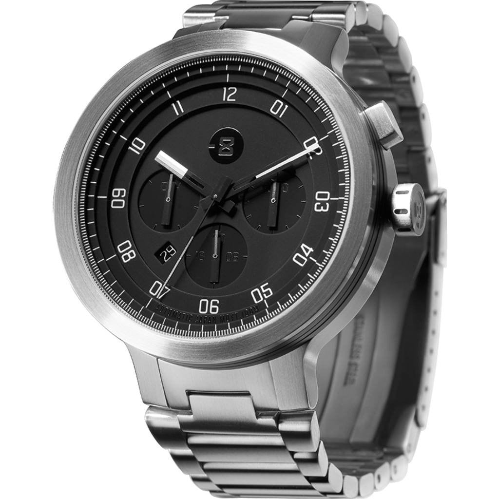 Minus-8 Layer 24 Silver/Black Automatic Watch Steel P024-004-BS-ML ...