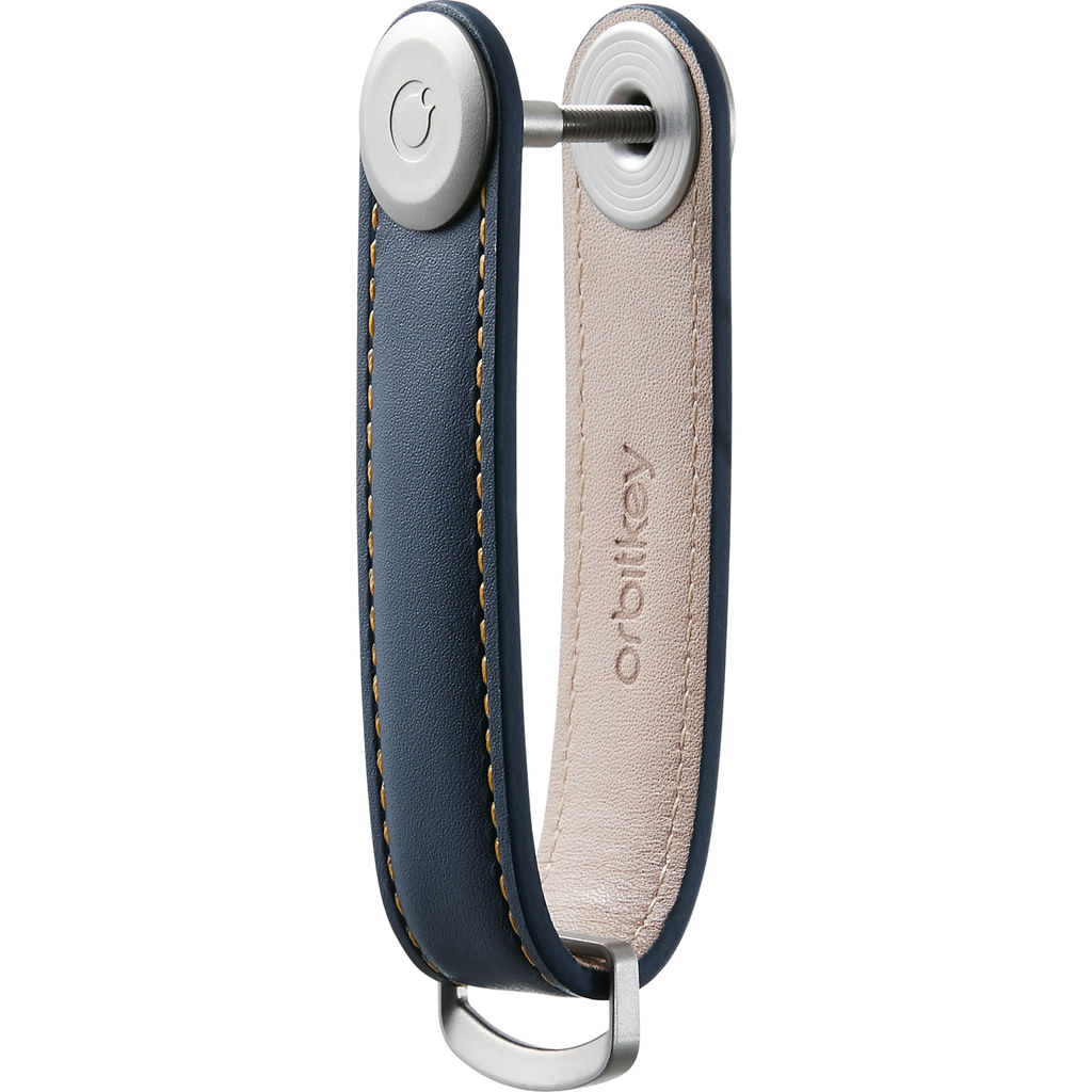 Orbitkey 2.0 Leather Keychain | Navy/Tan – Sportique