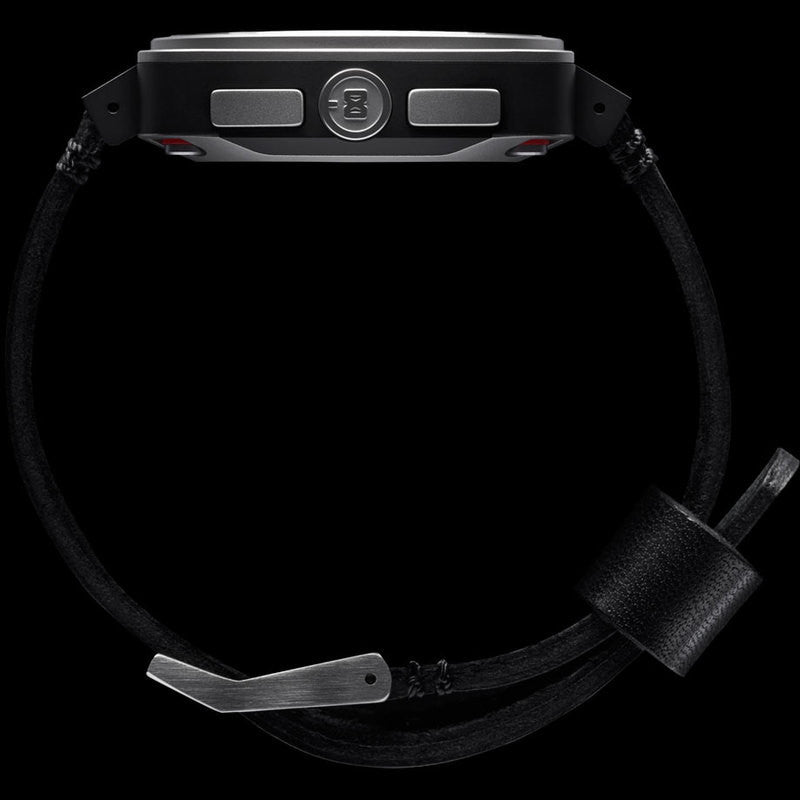 Minus-8 Square Black/Bright Chronograph Watch Leather – Sportique