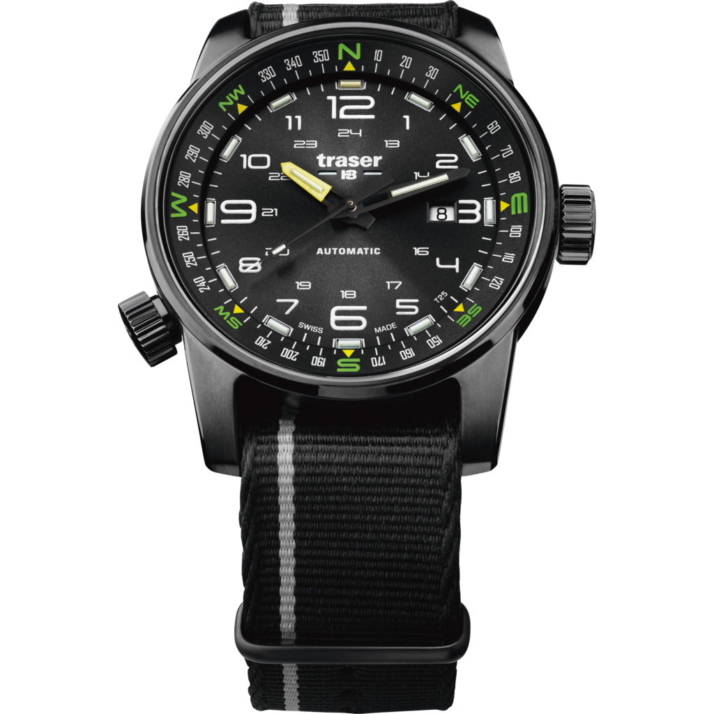 traser H3 Black/Gray P68 Pathfinder Automatic Watch | Textile Strap ...