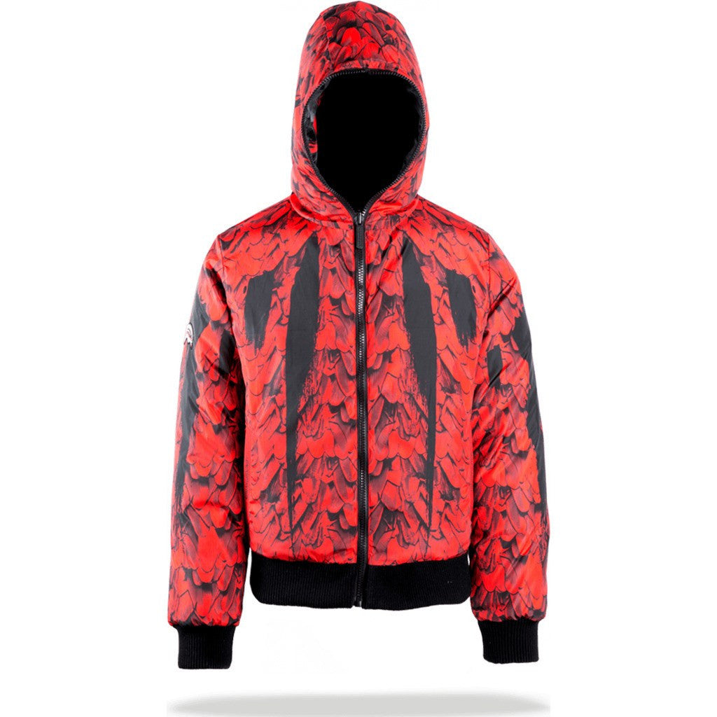 Sprayground Warrior Wings Reversible Down Jacket | Red/Black Size S ...
